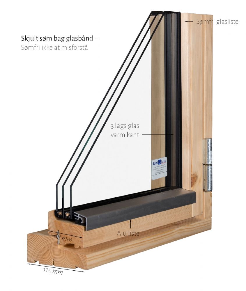 Moderne vinduer og døre med lavenergiglas