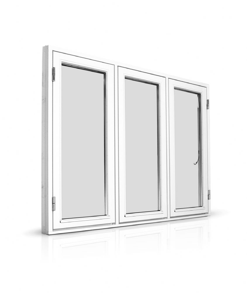 Nye vinduer med superlavenergiglas - 3 fag